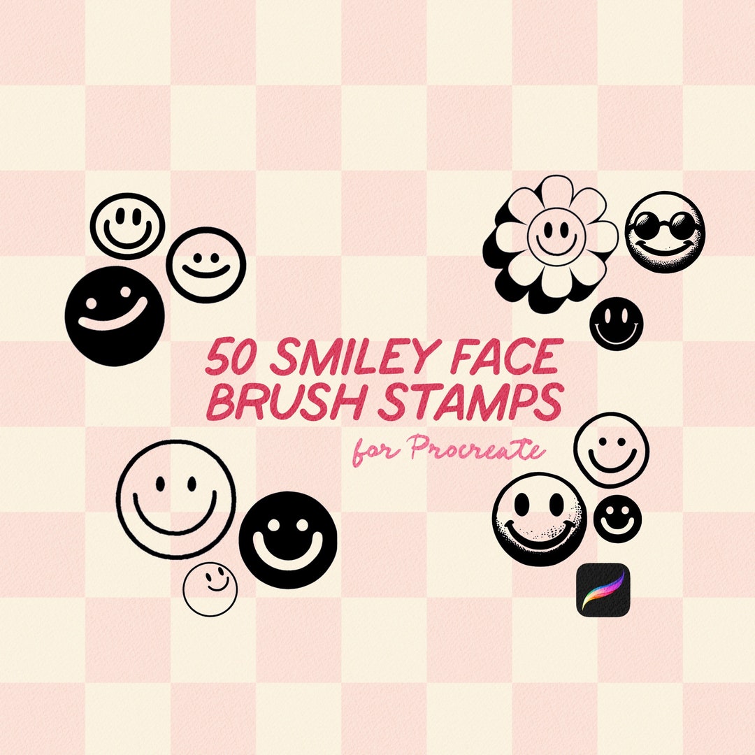 50 Smiley Face Procreate Brushes DIGITAL DOWNLOAD - Etsy Australia