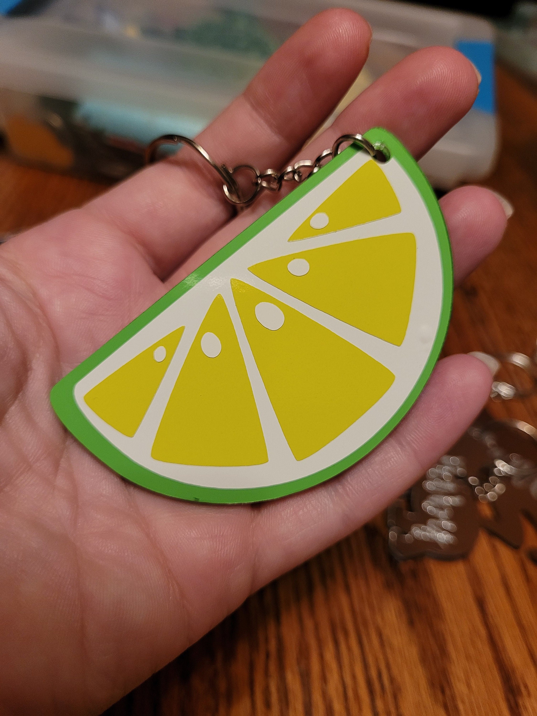 Fruit Slice Keychain - Etsy