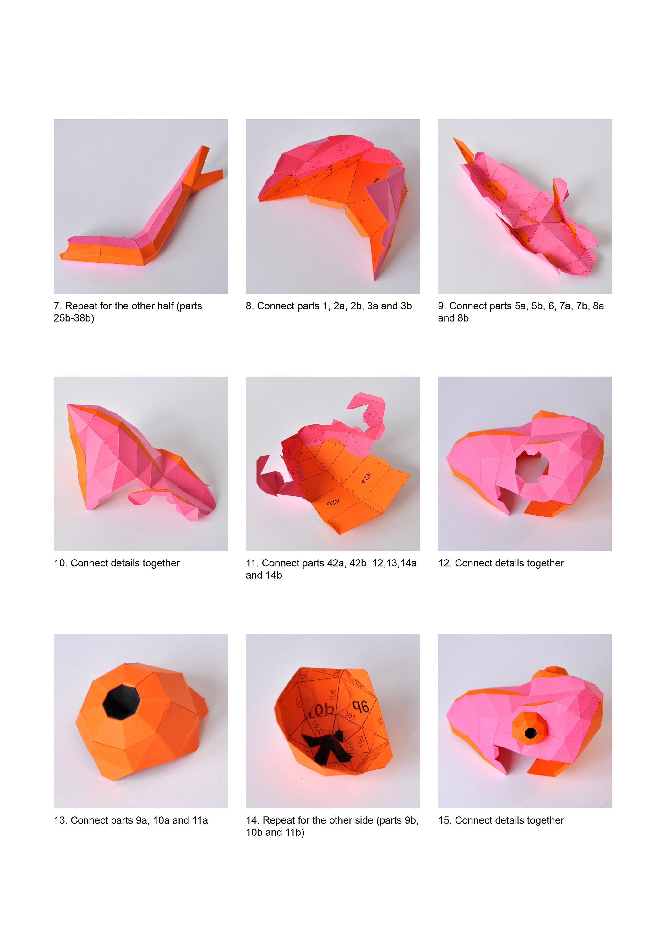 3d paper animal DIY papercraft low poly zoo creative toy - Etsy.de