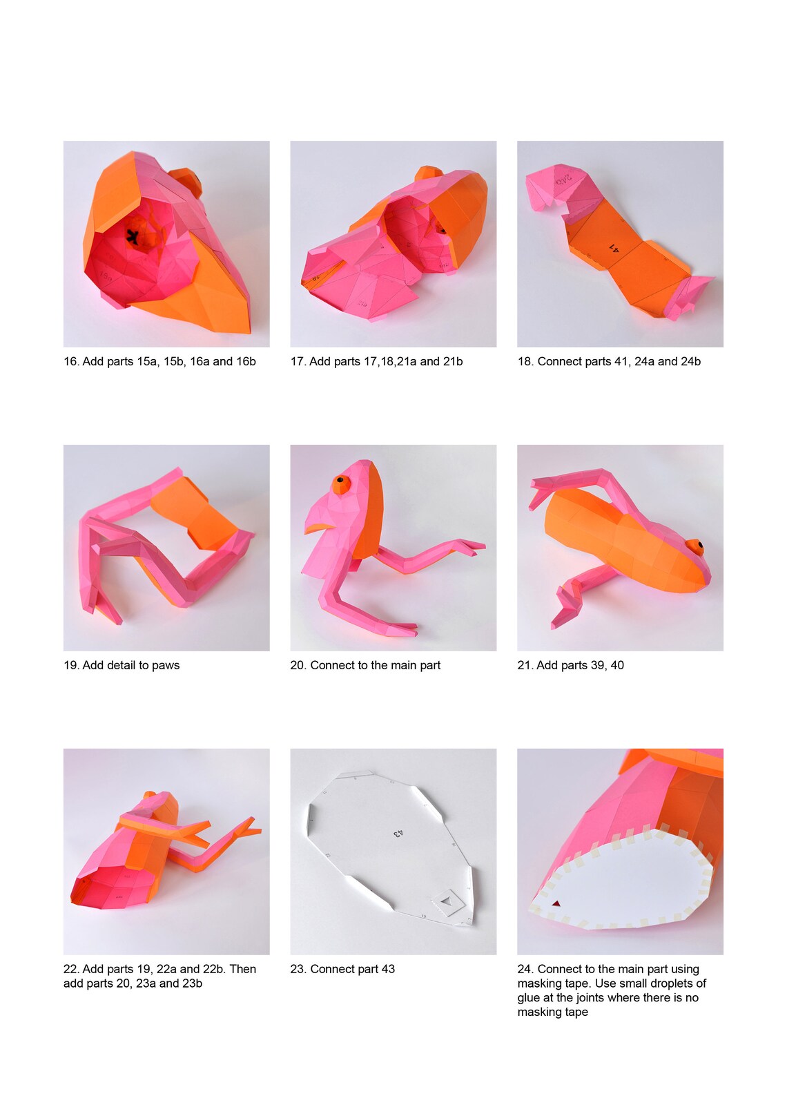 3d paper animal DIY papercraft low poly zoo creative toy - Etsy.de