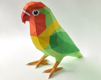 Falconperegrine Bird Paper Craft3d Low Polygonal Paper - Etsy