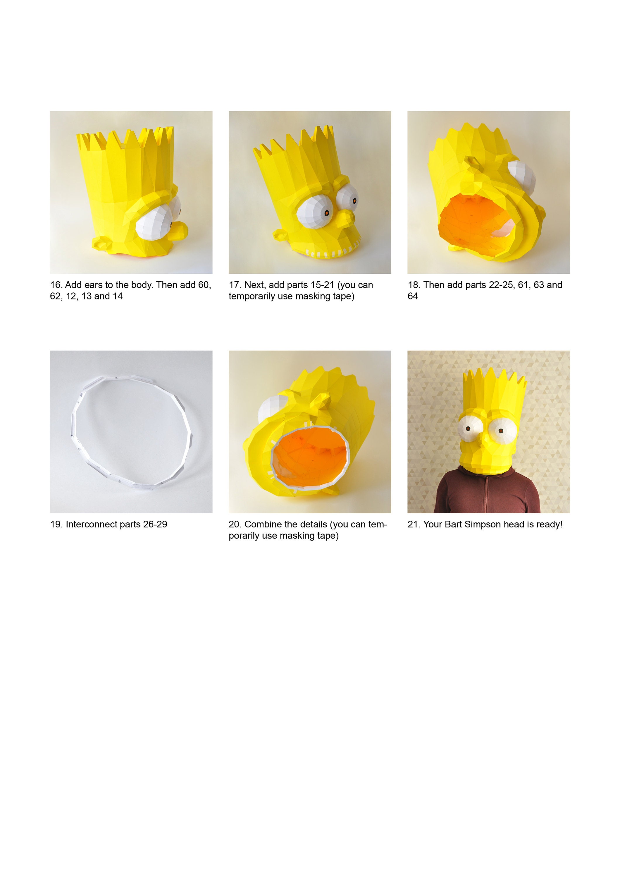 3d paper cartoon funny papercraft DIY creative printable PDF | Etsy