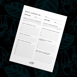 Printable Daily Check-in Gratitude Reflection Journal | PDF Worksheet ...