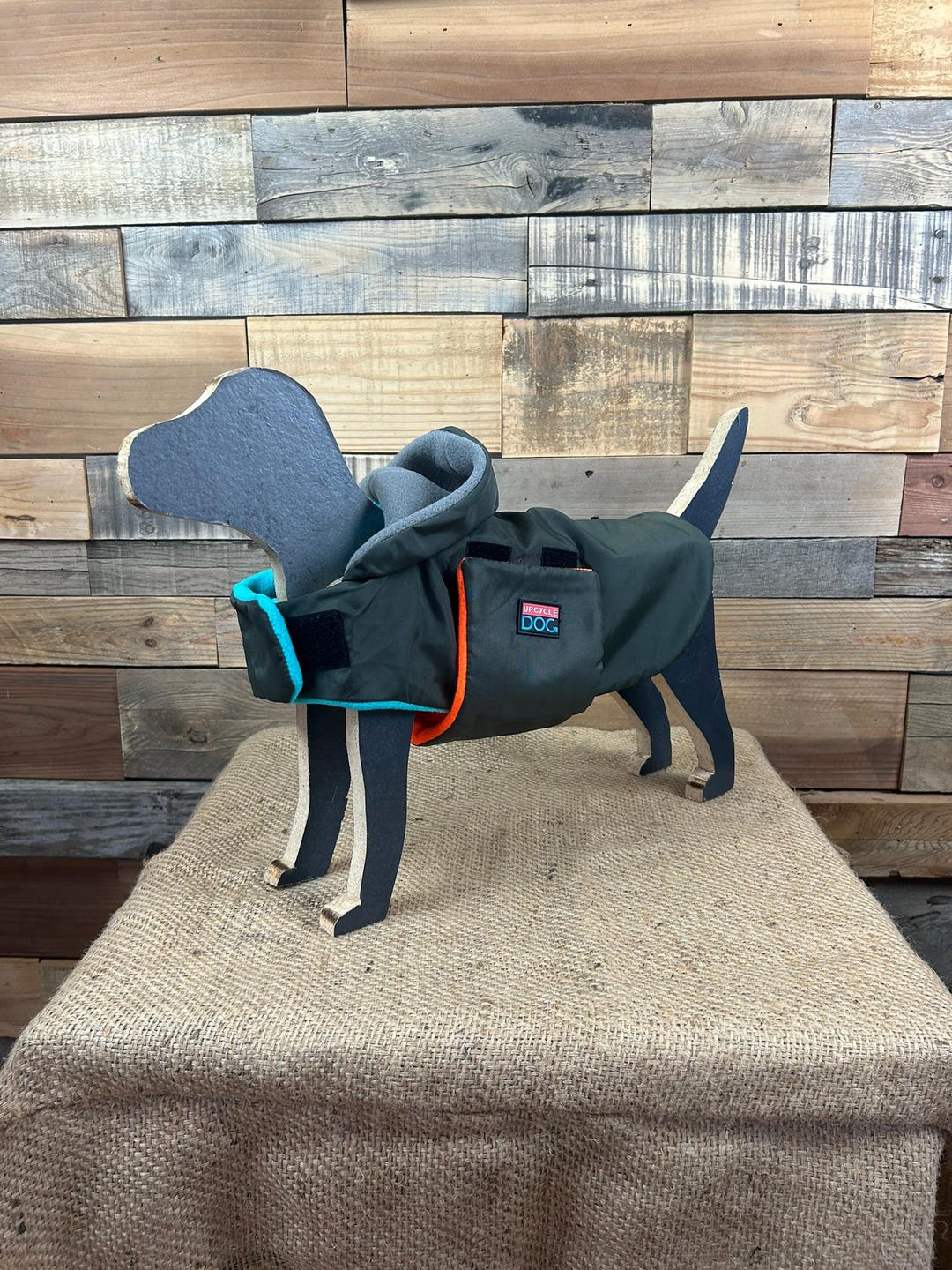 Upcycled Military Parachute Dog Parka: Handmade Fleece-lined Dog Coat ...