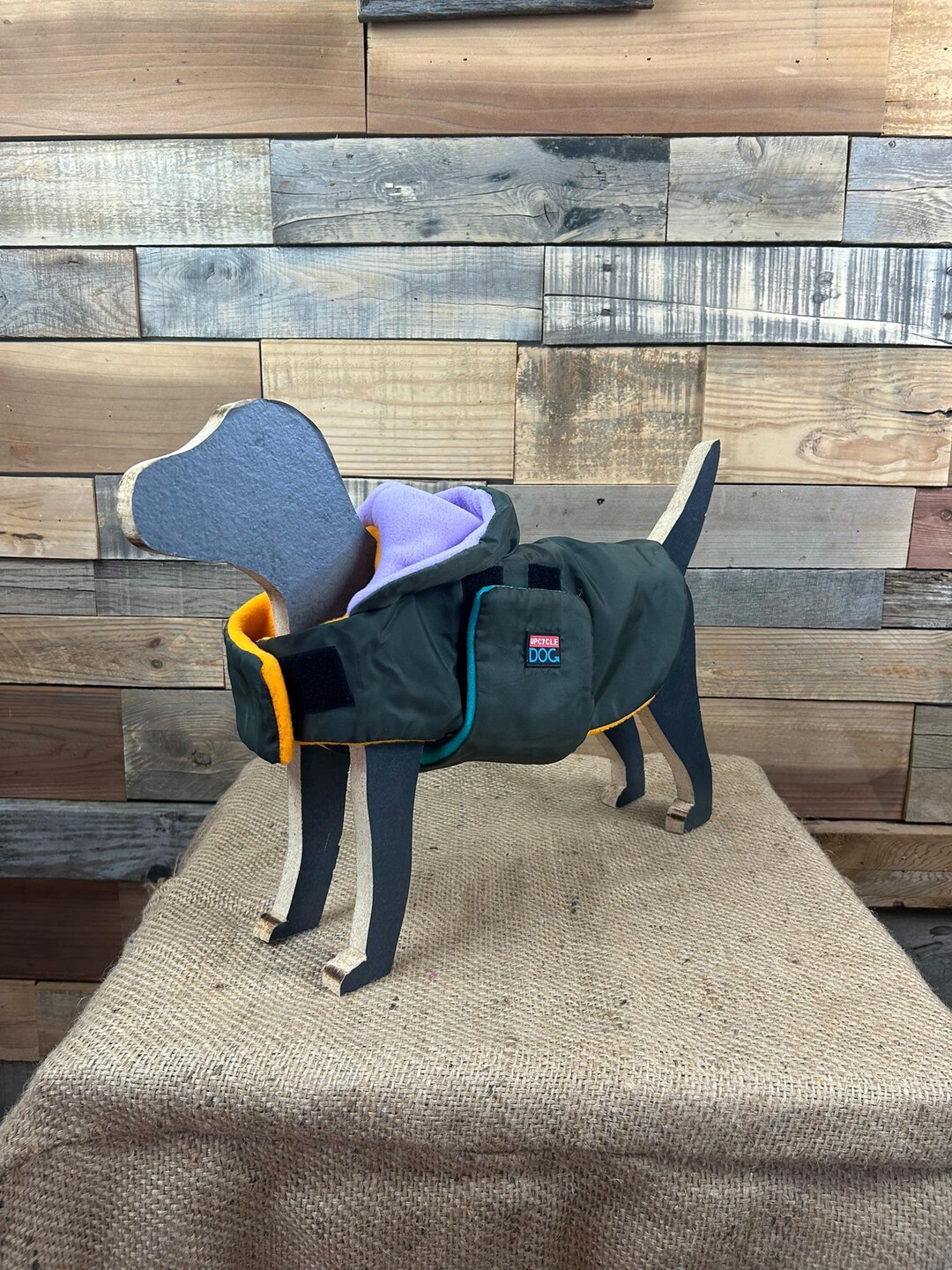 Upcycled Military Parachute Dog Parka: Handmade Fleece-lined Dog Coat ...