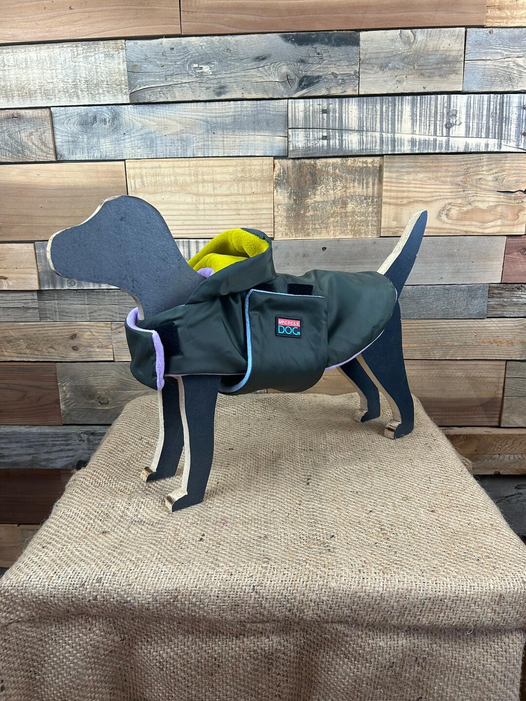 Upcycled Military Parachute Dog Parka: Handmade Fleece-lined Dog Coat ...