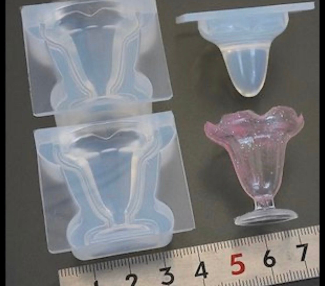 Miniature Mold Dollhouse 3D Dessert Sundae Parfait Glass Mold | Etsy