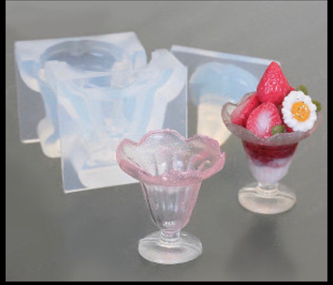 Miniature Mold Dollhouse 3D Dessert Sundae Parfait Glass Mold | Etsy