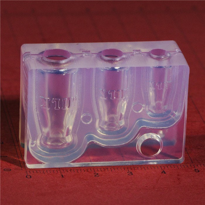 Diy Miniature Mold Dollhouse Milk Bottle 3D Uv Resin Soft Mold - Etsy