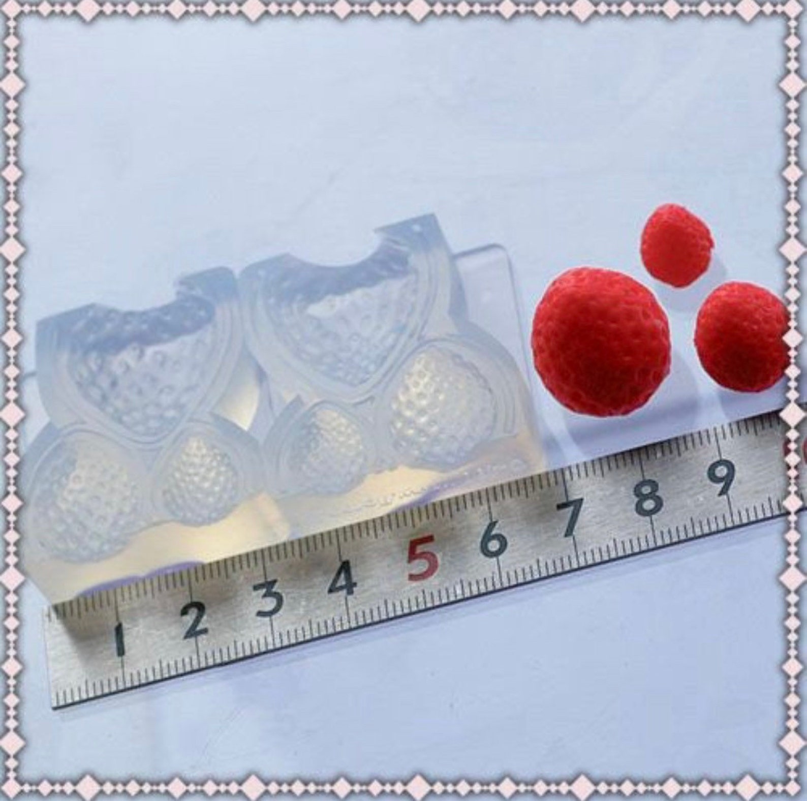 Miniature mold dollhouse 3D strawberry silicone soft mold for | Etsy