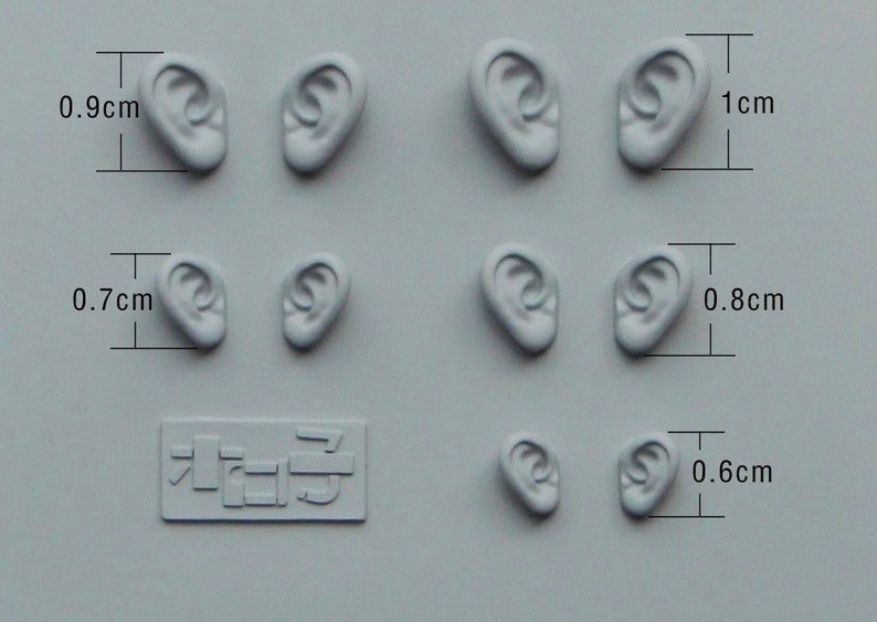 Doll Miniature Chibi Ears/elf Ears Ob11 Diy Silicone Soft Mold - Etsy