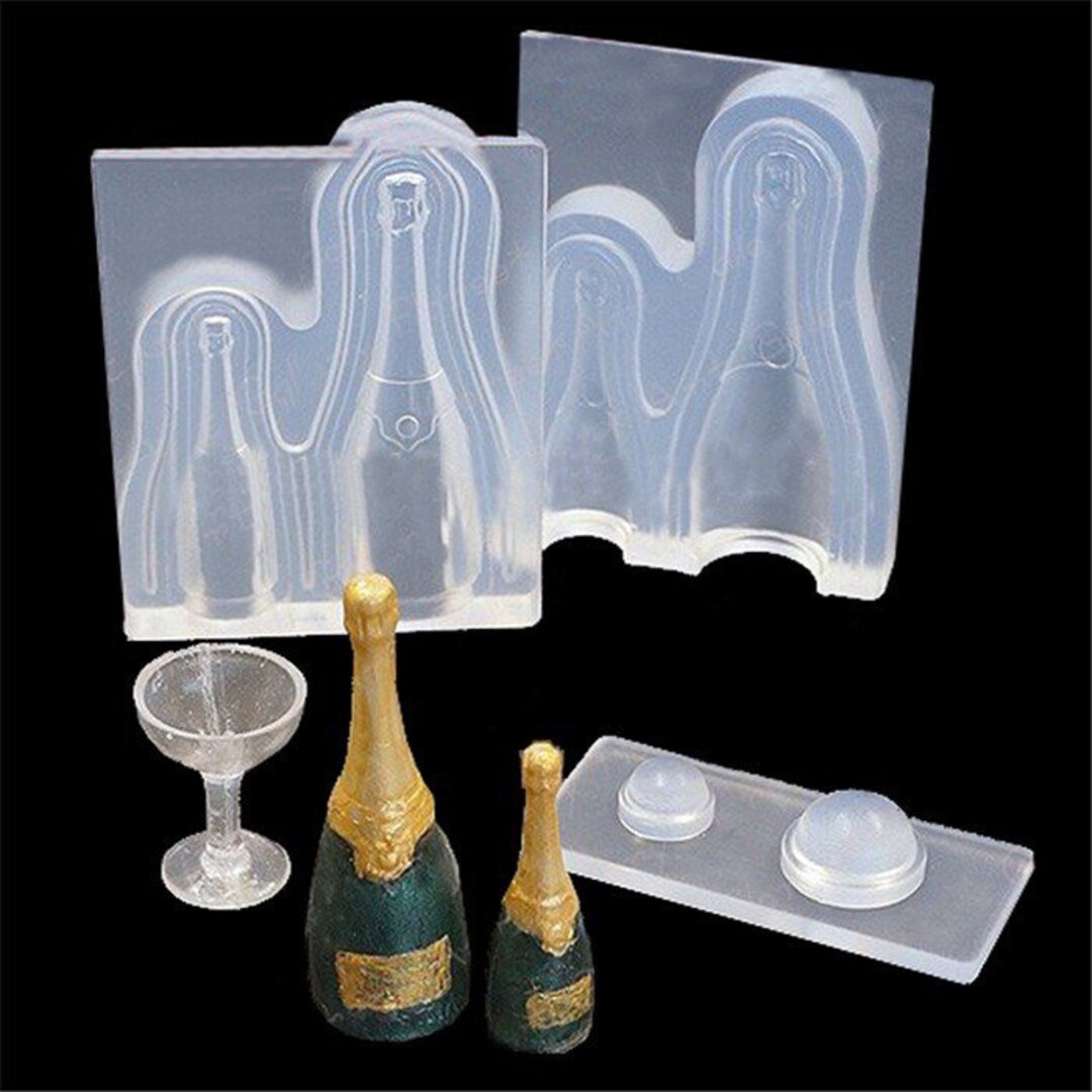 Miniature Mold Dollhouse 3D Handcraft Champagne Wine Resin/polymer Clay ...