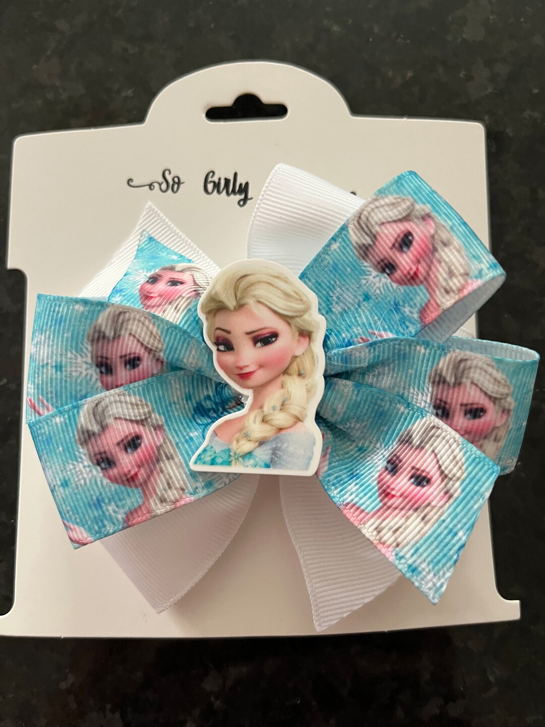 Elsa Frozen Disney Princess Hair Bow Girls Large - Etsy