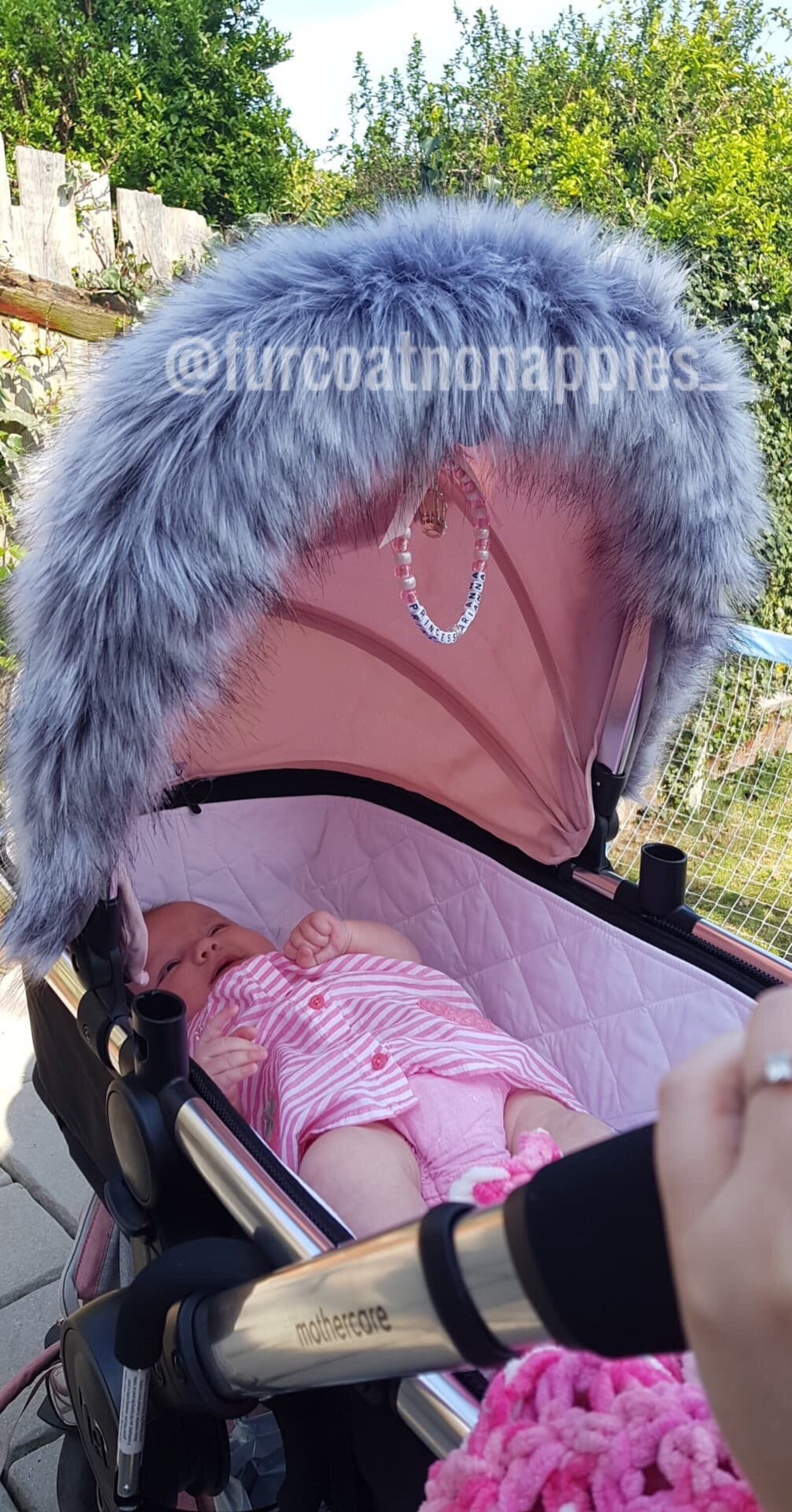 Husky Grey Luxury Faux Fur Pram Hood Trim | Etsy