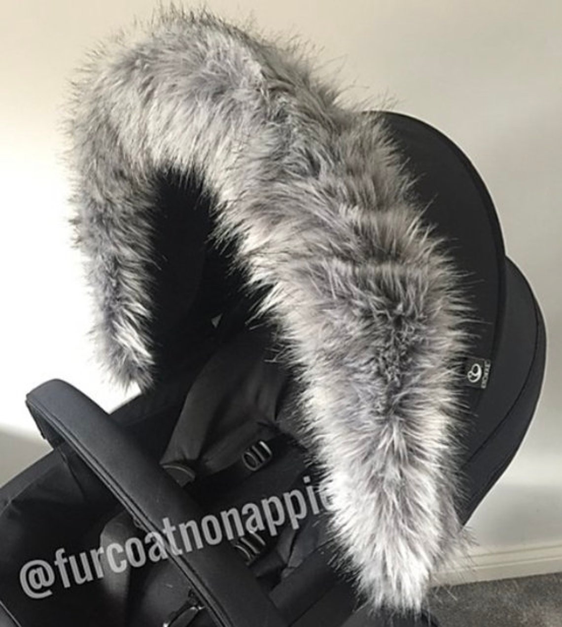Husky Grey Luxury Faux Fur Pram Hood Trim | Etsy