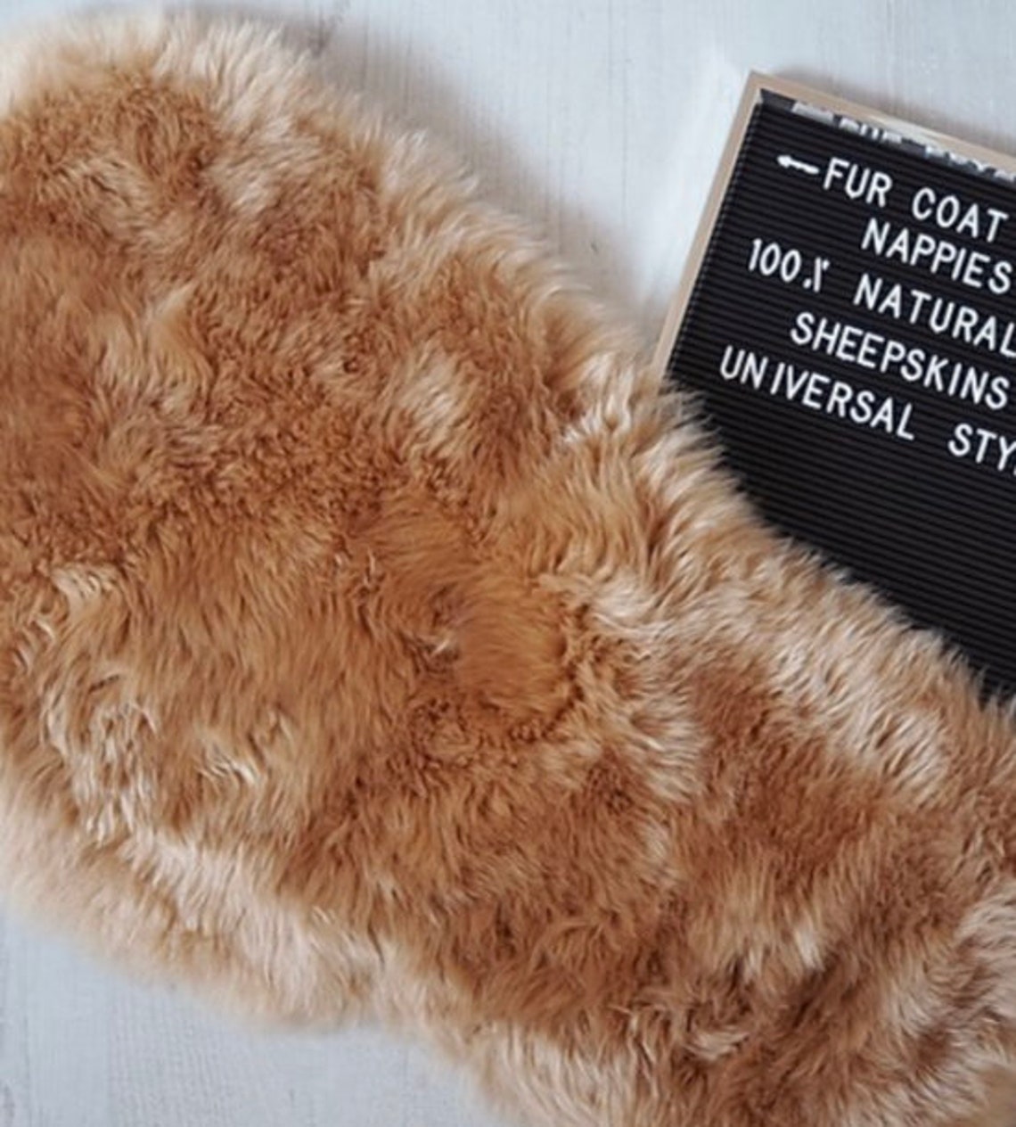 Caramel Natural U.K. Sheepskin Pram Seat Liner | Etsy