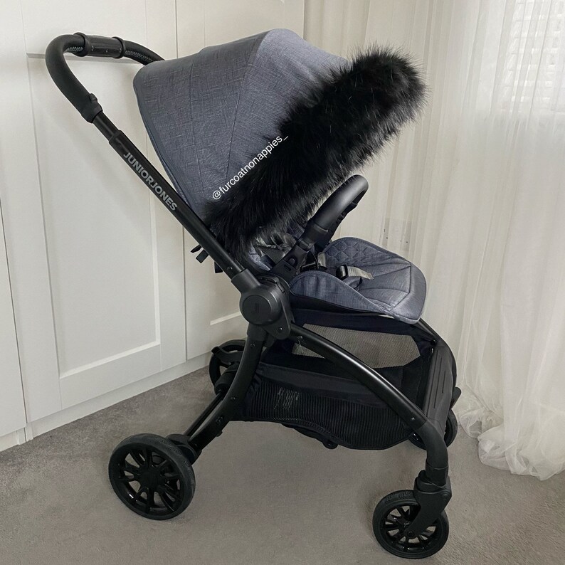 Luxury Black Faux Fur Pram Hood Trim - Etsy