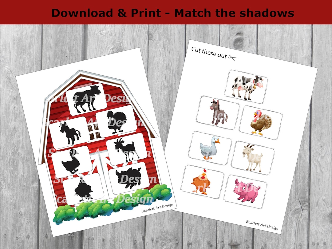 Cutest Kids Activities, Shadow Matching Activity, Busy Book, Homeschool ...