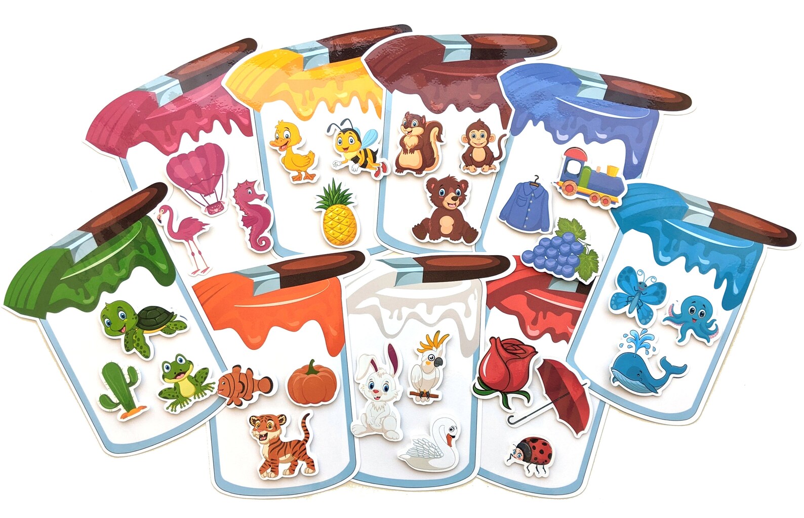 Color Sorting Jars Color Matching Activity Learning Colors - Etsy