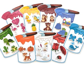 Color Sorting Jars, Color Matching Activity, Learning Colors, Toddler ...