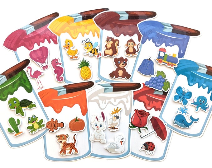 Color Sorting Jars, Color Matching Activity, Learning Colors, Toddler ...