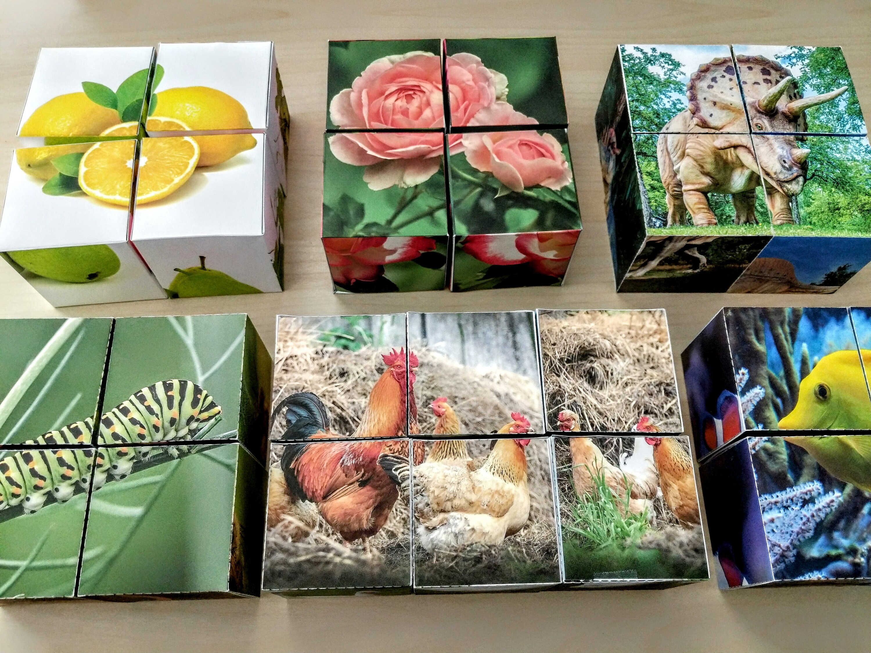 Puzzle Cubes Printable Blocks Montessori Puzzle DIY | Etsy