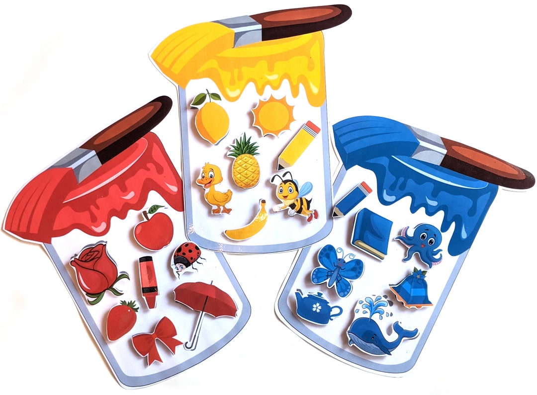 Color Sorting Jars, Color Matching Activity, Learning Colors, Toddler ...