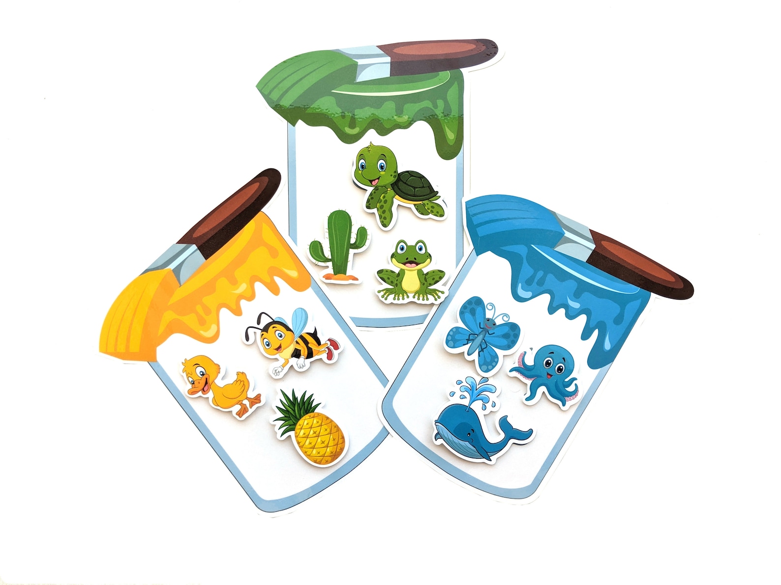 Color Sorting Jars Color Matching Activity Learning Colors - Etsy