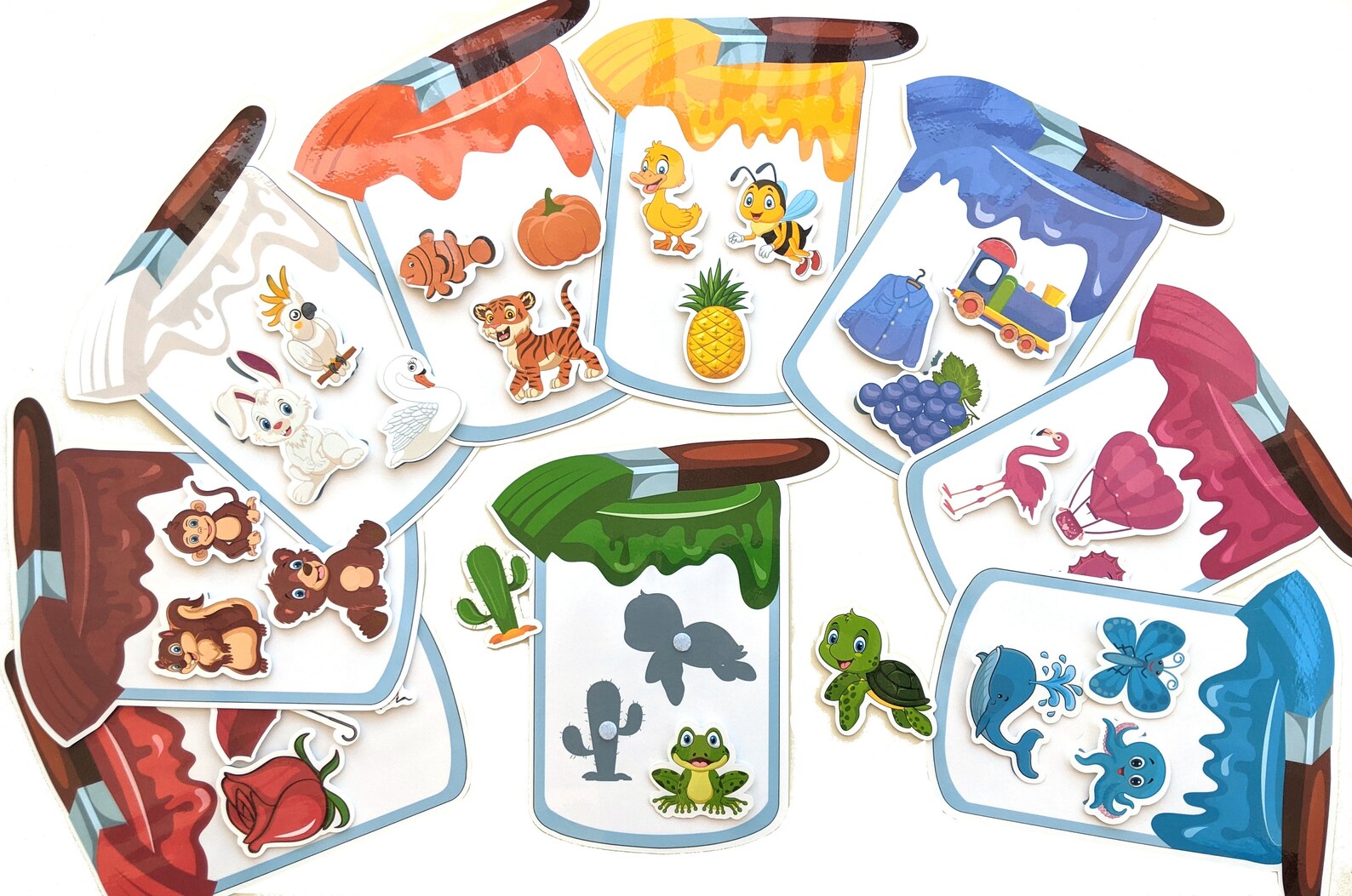 Color Sorting Jars Color Matching Activity Learning Colors - Etsy