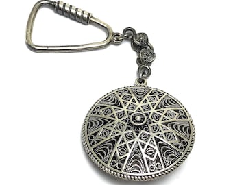 Filigree Keychain Made of 925 Sterling Silver Handmade Key | Etsy