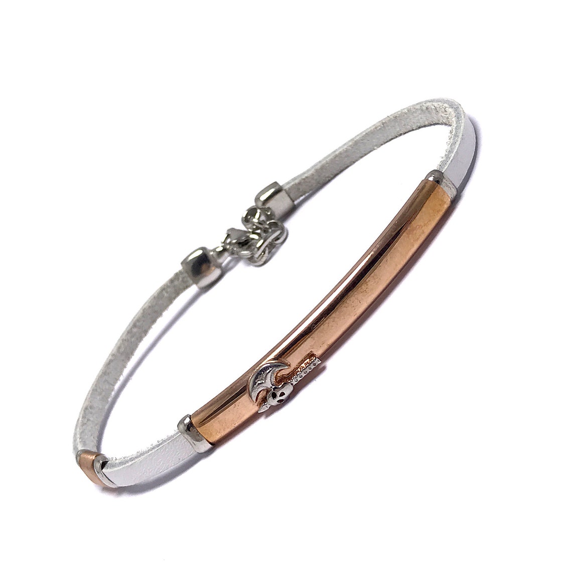 Unisex Bracelet Made Of 925 Sterling Silver Bangle Bracelet Jewelry Ethnic Leather Bracelet