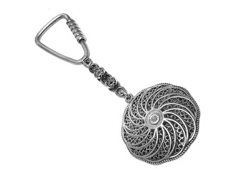 Filigree Keychain Made of 925 Sterling Silver Handmade Key | Etsy