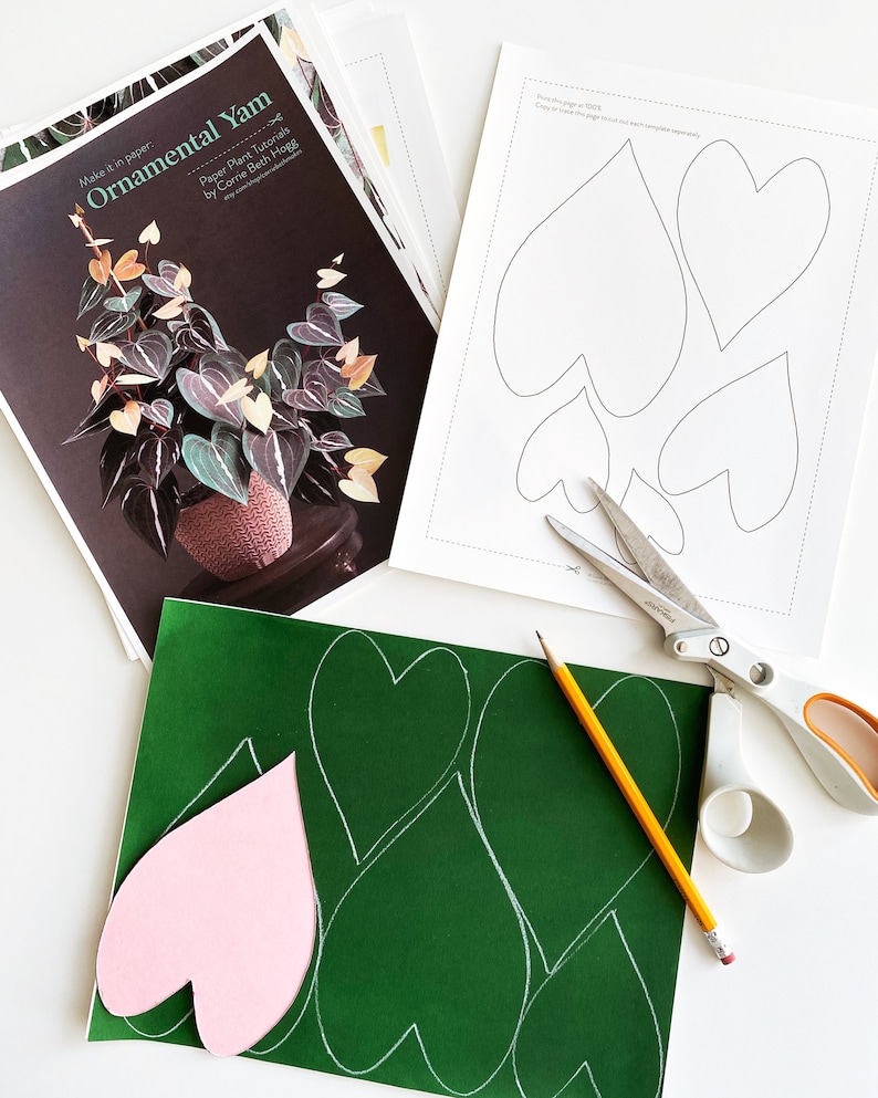 Paper Plant Tutorial PDF: Ornamental Yam - Etsy