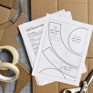 Classic Urn: Cardboard & Paper Mâché Template PDF - Etsy