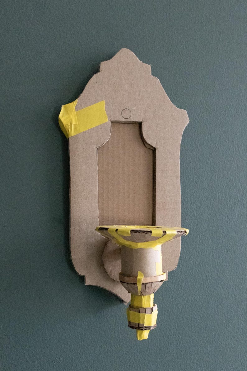 Manor Sconce: Cardboard & Paper Mâché Template PDF - Etsy UK