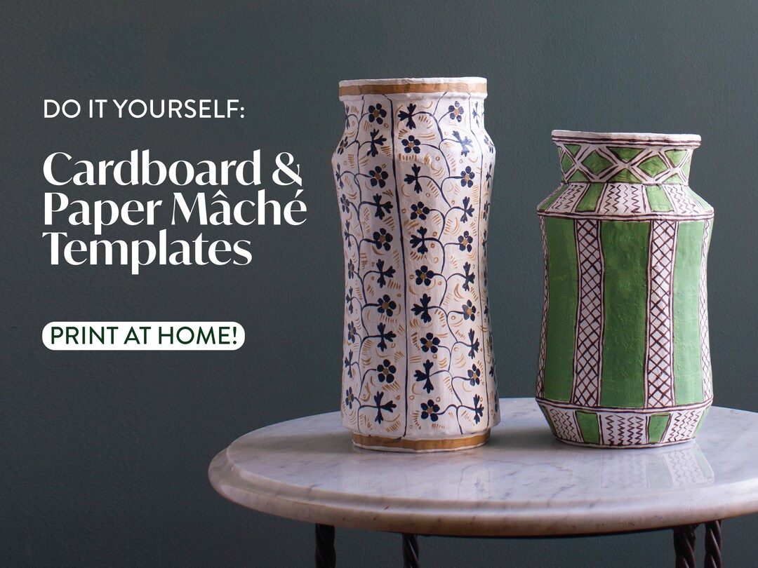 Cardboard & Paper Mâché Template PDF: Apothecary Jars - Etsy Canada