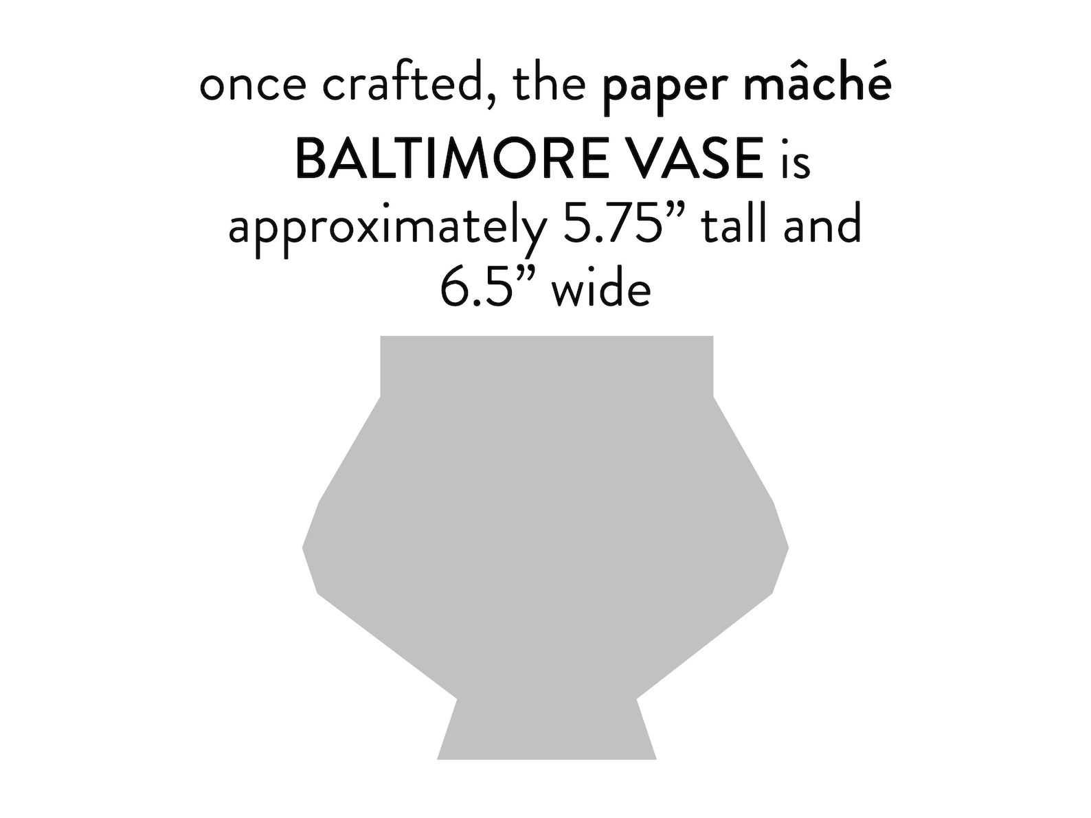 Baltimore Vase: Cardboard & Paper Mâché Template PDF - Etsy