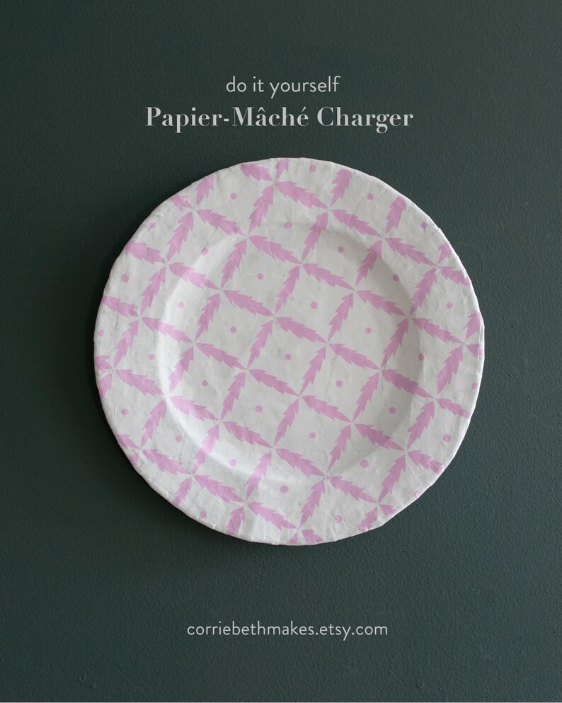Charger Plate: Cardboard & Paper Mâché Template PDF - Etsy