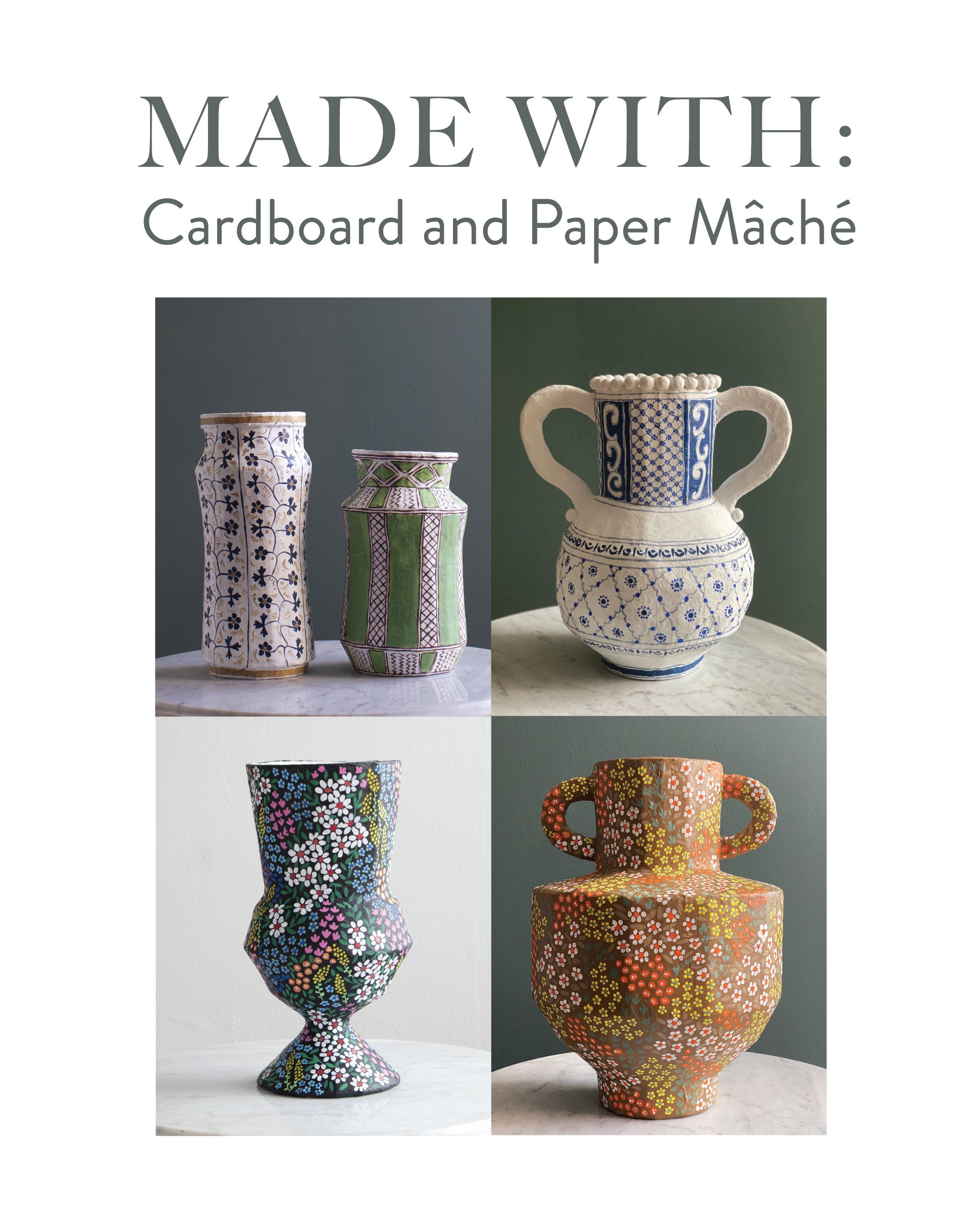 Cardboard & Paper Mâché Templates PDF: VASE BUNDLE of 4 - Etsy