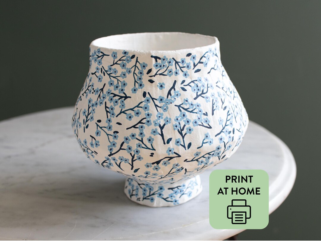 Baltimore Vase: Cardboard & Paper Mâché Template PDF - Etsy