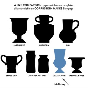 Classic Urn: Cardboard & Paper Mâché Template PDF - Etsy