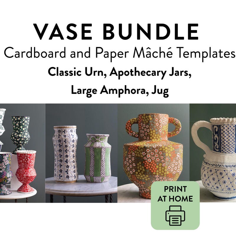 Vase Template Cardboard - Etsy UK