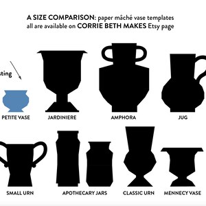 Petite Vase: Cardboard & Paper Mâché Template PDF - Etsy