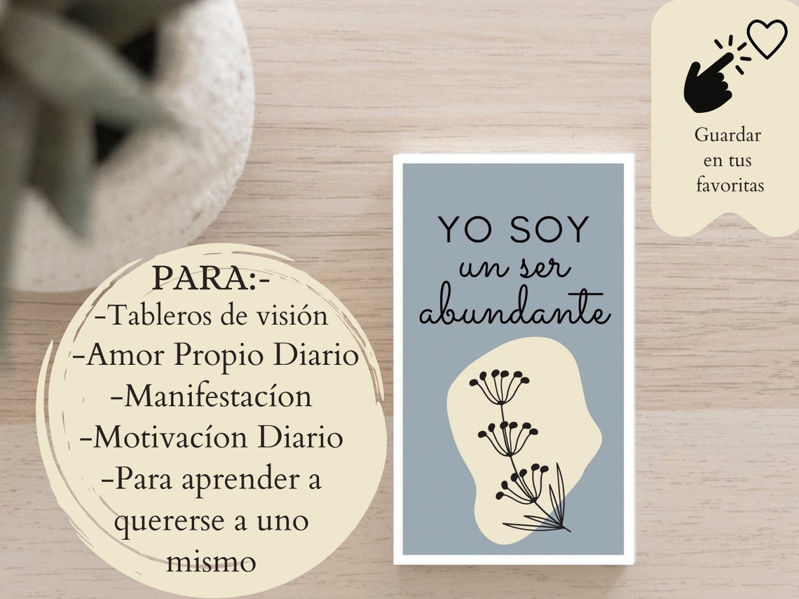 SPANISH Affirmation Cards Printable, Manifestation Cards, I Am Enough ...