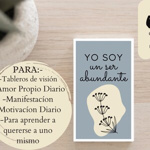 SPANISH Affirmation Cards Printable, Manifestation Cards, I Am Enough ...