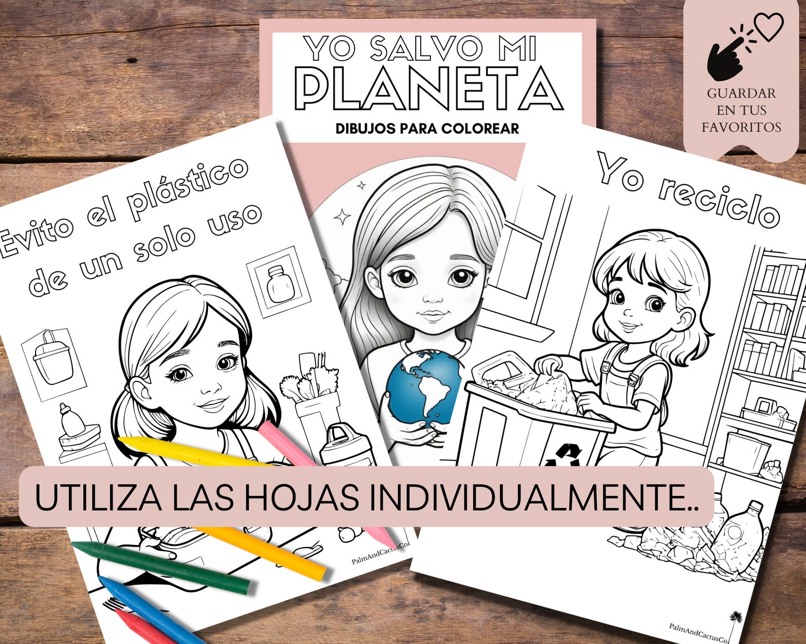 SPANISH Save the Planet Coloring Book for Girls, Earth Day Coloring ...