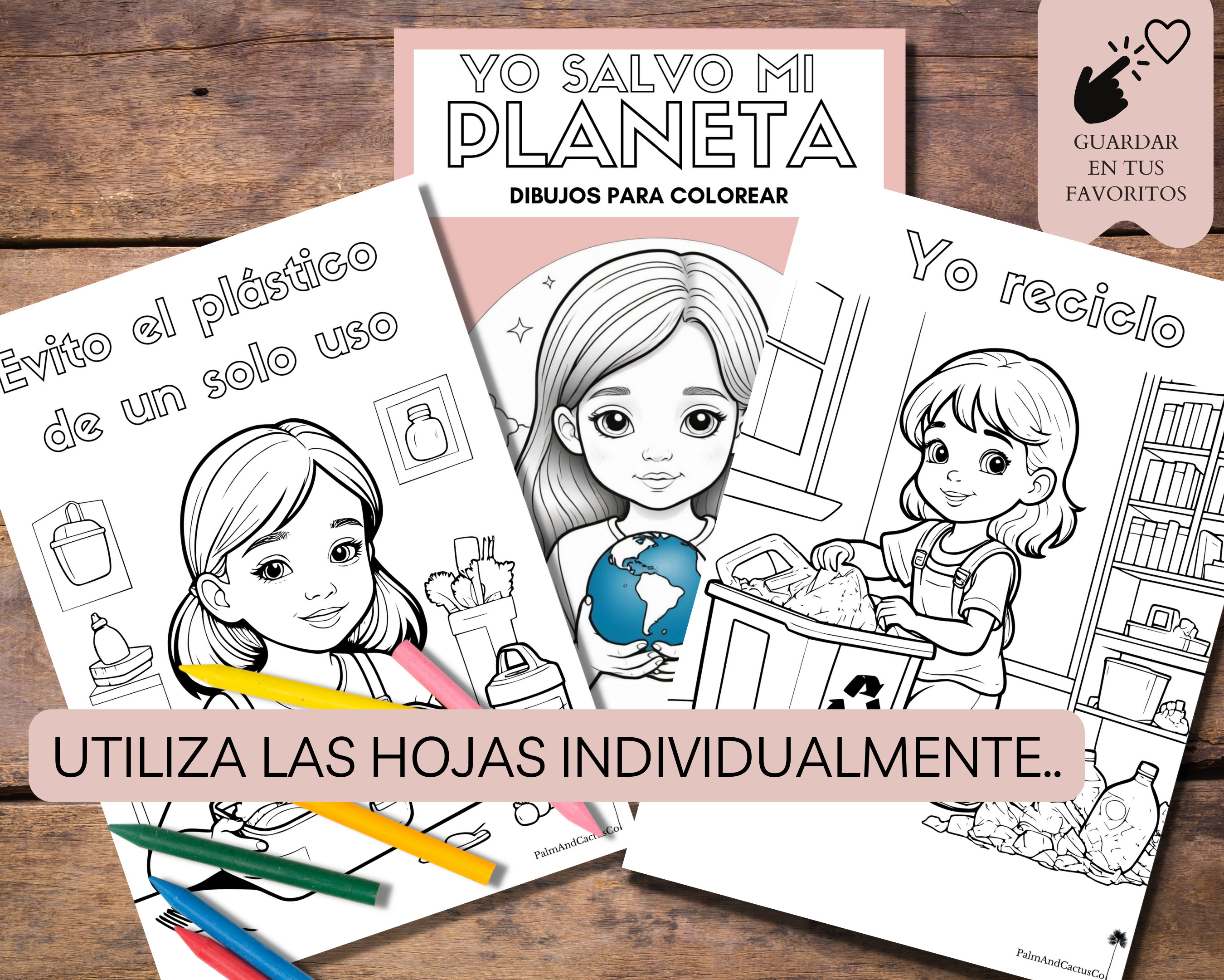 SPANISH Save the Planet Coloring Book for Girls, Earth Day Coloring ...