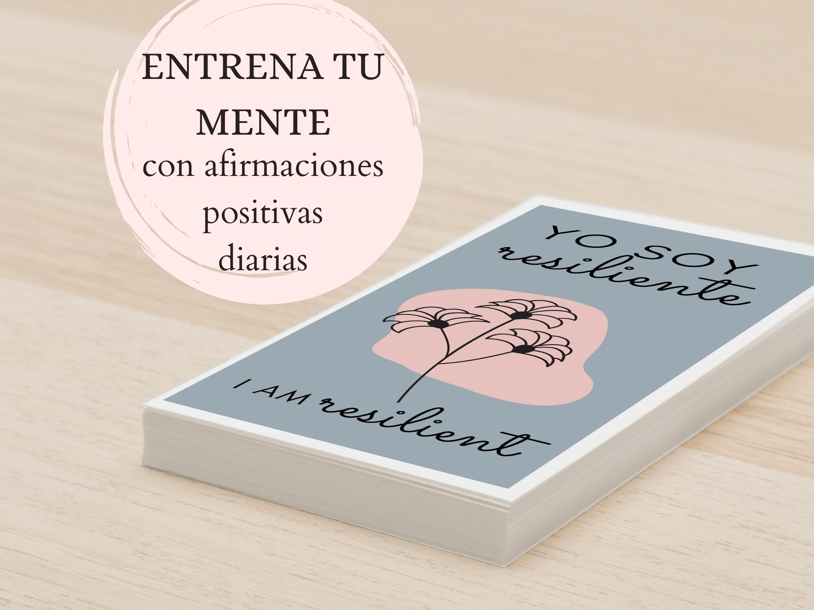 SPANISH TO ENGLISH Affirmation Cards for Self Love, Printable Positive ...