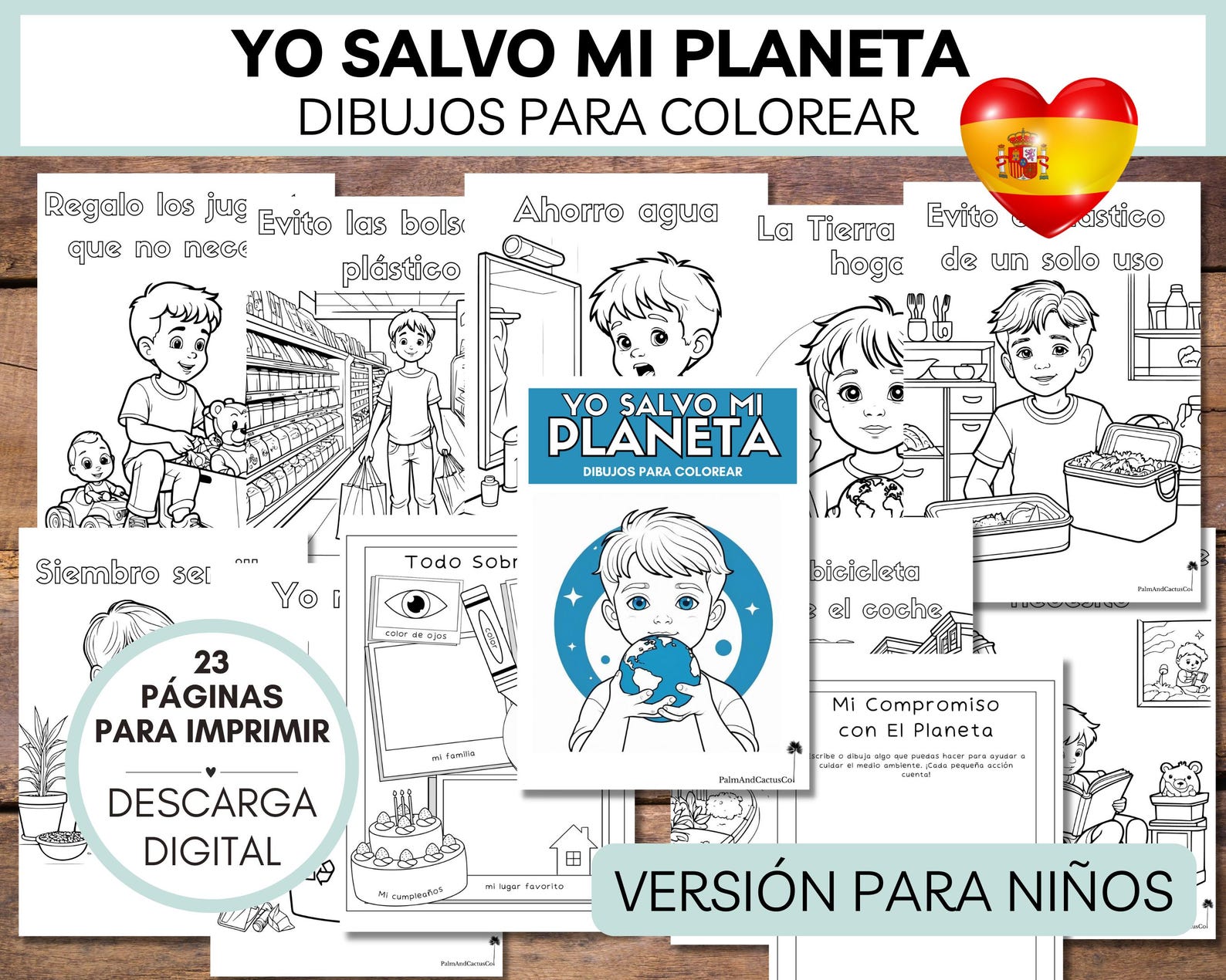 Spanish Save the Planet Coloring Book for Boys (digital Download) - Etsy