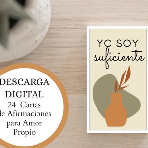 SPANISH Affirmation Cards Printable, Desert Theme Self Care Flashcards ...